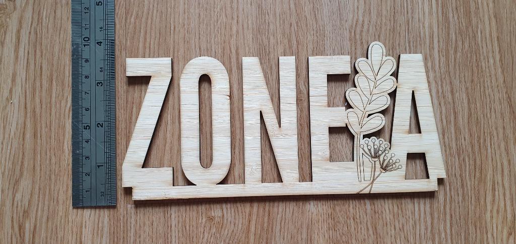 Zone A & Zone B Signage Pair (Duo Zoning - Singapore Weddings), Hobbies ...