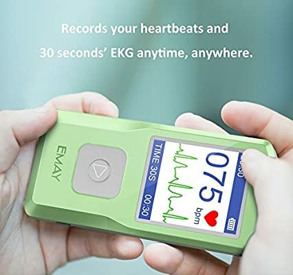 (1) EMAY Portable ECG/EKG Monitor (PC Software Compatible with Windows ...