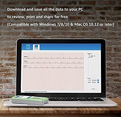 (1) EMAY Portable ECG/EKG Monitor (PC Software Compatible with Windows ...