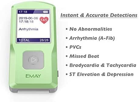 (1) EMAY Portable ECG/EKG Monitor (PC Software Compatible with Windows ...