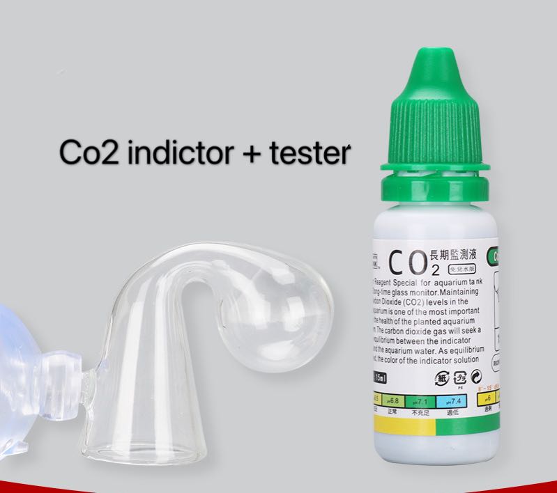 Aquarium co2 monitor ph indicator with glass drop check liquid tester ...