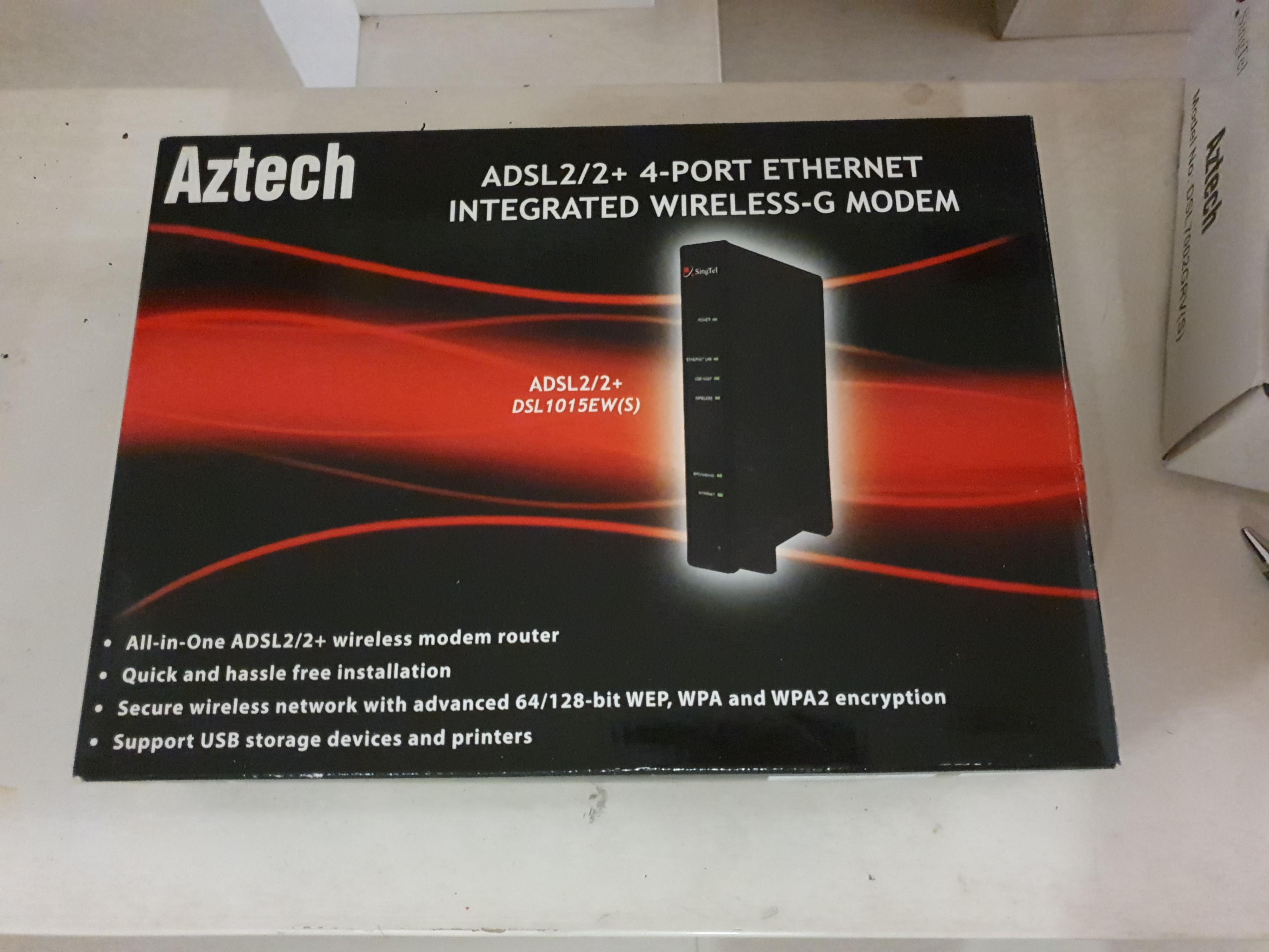 Aztech Wireless Router (Broadband), Computers & Tech, Parts ...