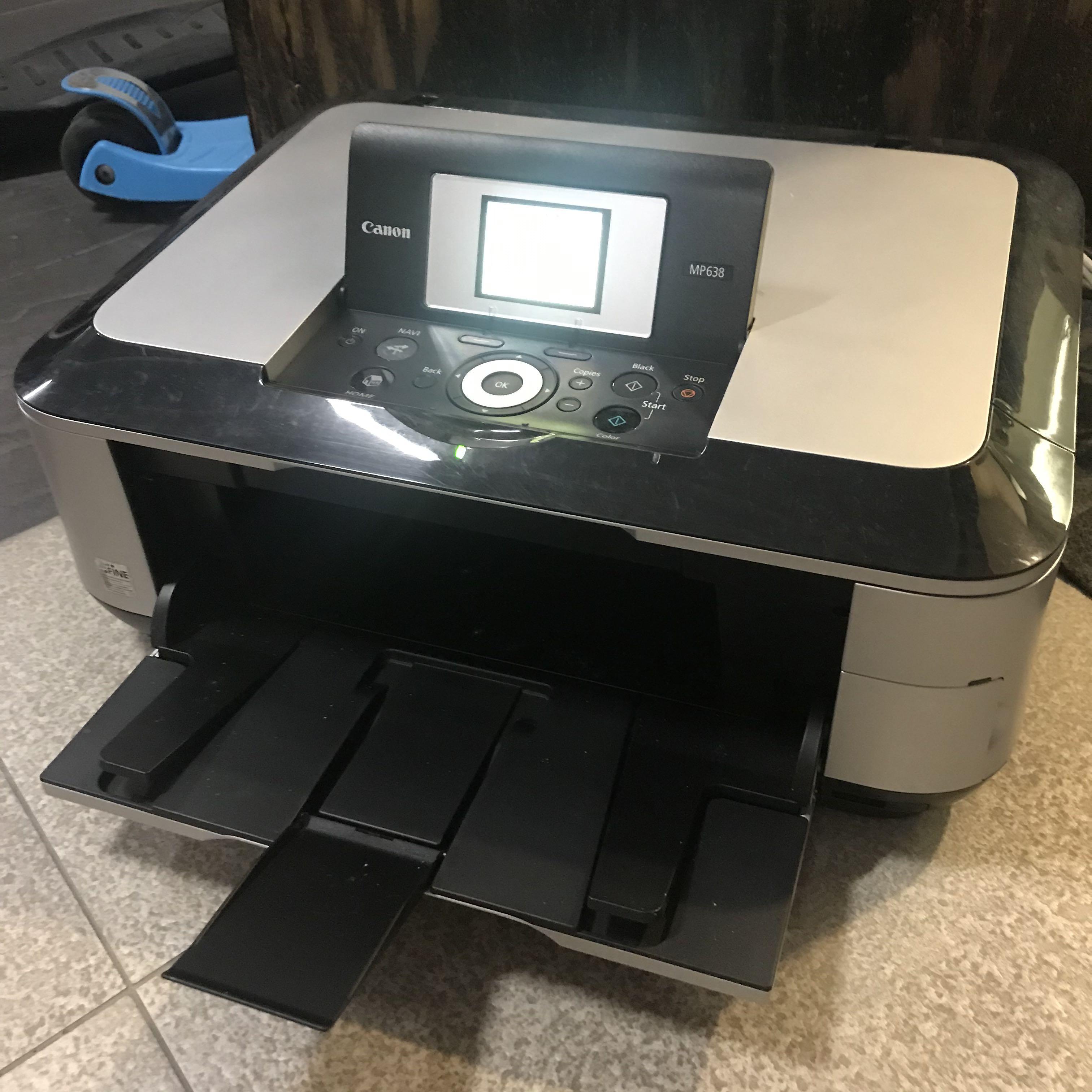 Canon Printer PIXMA 3-in-1 Colour Multi-Function Inkjet Printer MP638 ...