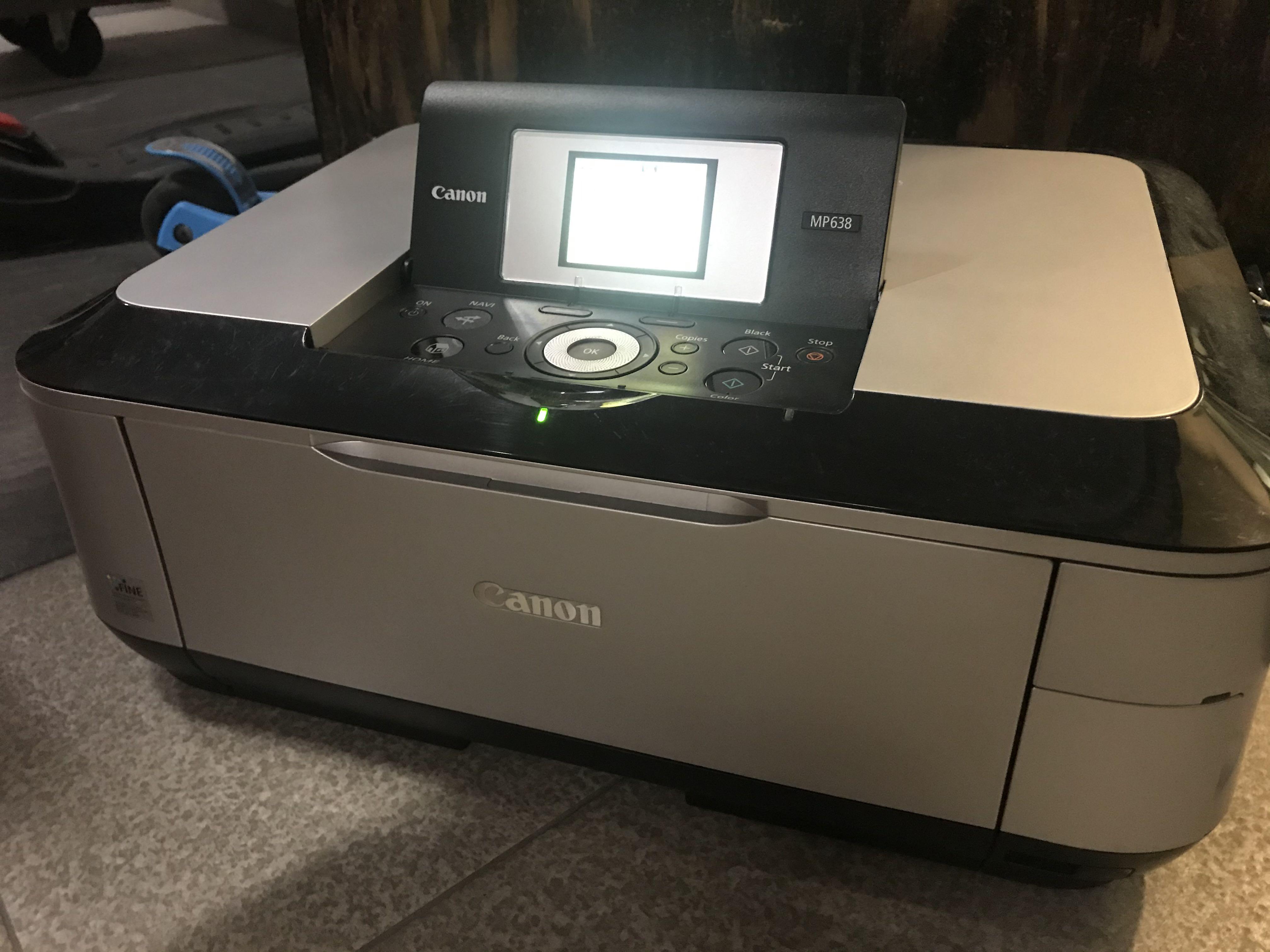 Canon Printer PIXMA 3-in-1 Colour Multi-Function Inkjet Printer MP638 ...