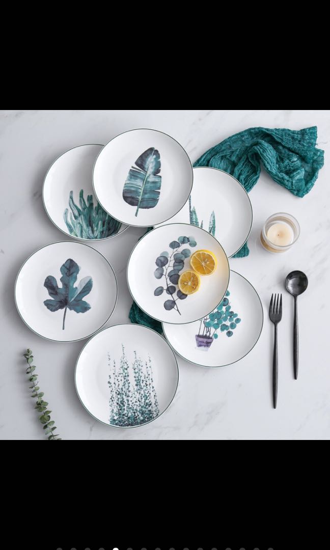 Ceramic Aesthetic Plates, Furniture & Home Living, Kitchenware ...