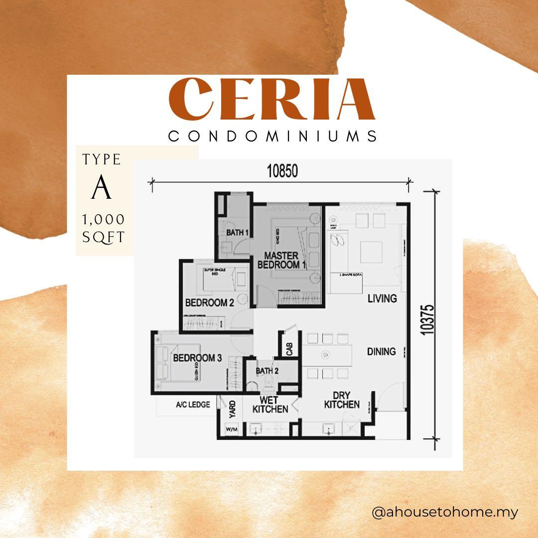 CERIA CONDO 3R2B + Studio Cyberjaya, Property, For Sale on Carousell