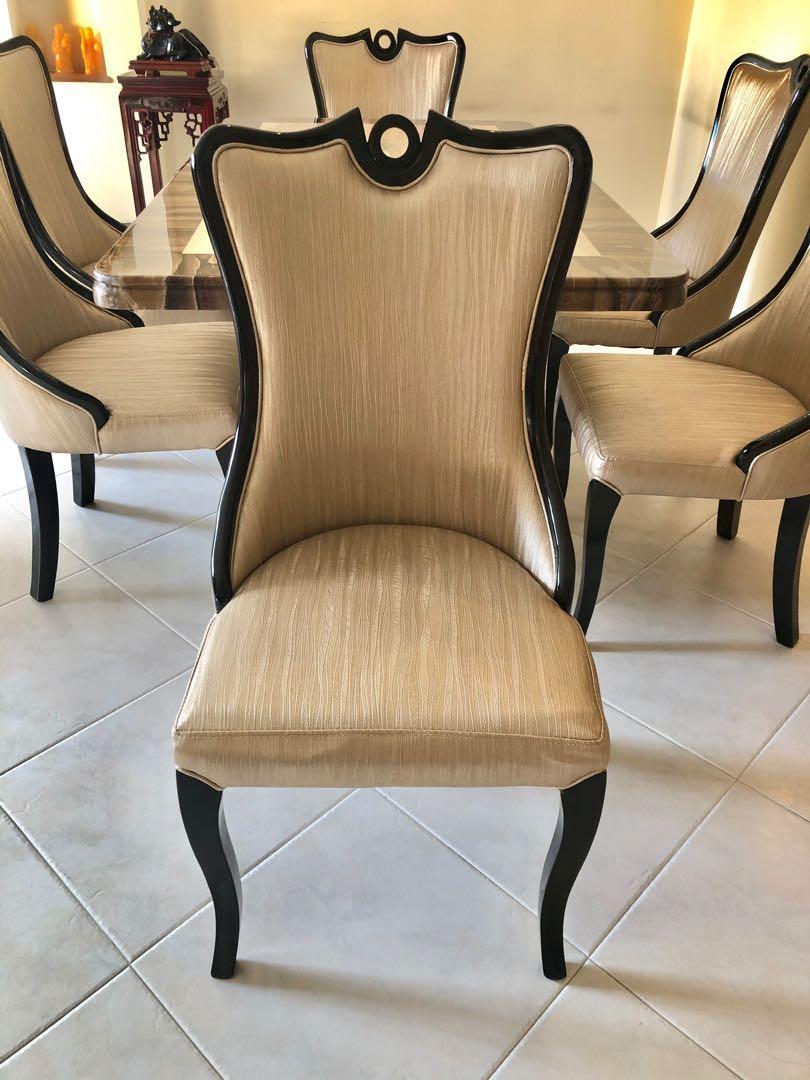 Dining Table Set- Mable Fibre Table(6 seaters), Furniture & Home Living ...