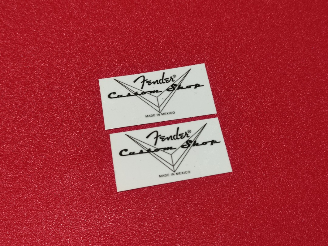 FENDER CUSTOM SHOP LOGO WATERSLIDE GUITAR DECAL, Hobbies & Toys, Music ...