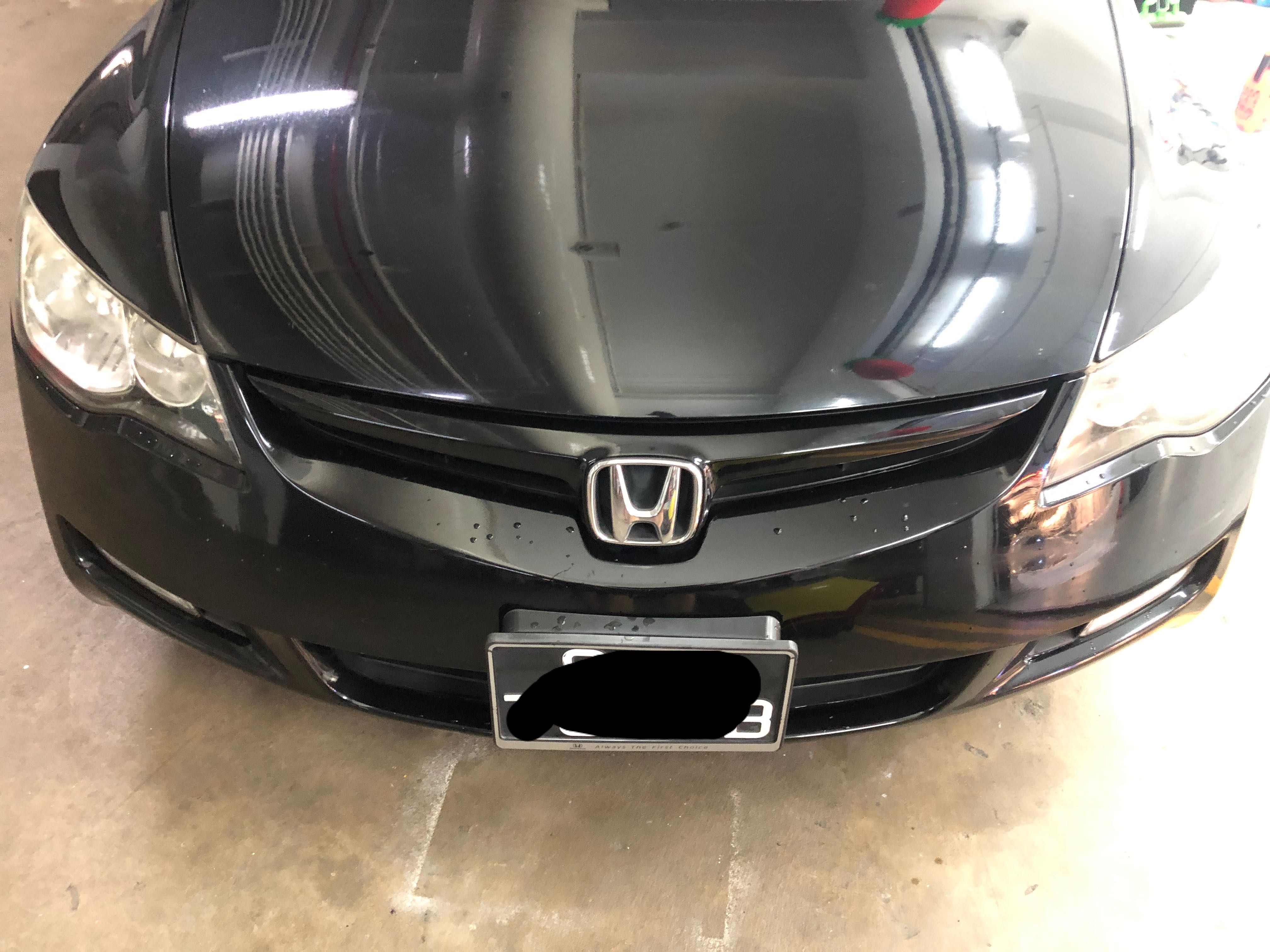 Honda Civic FD front grill sticker wrap, Car Accessories, Accessories ...