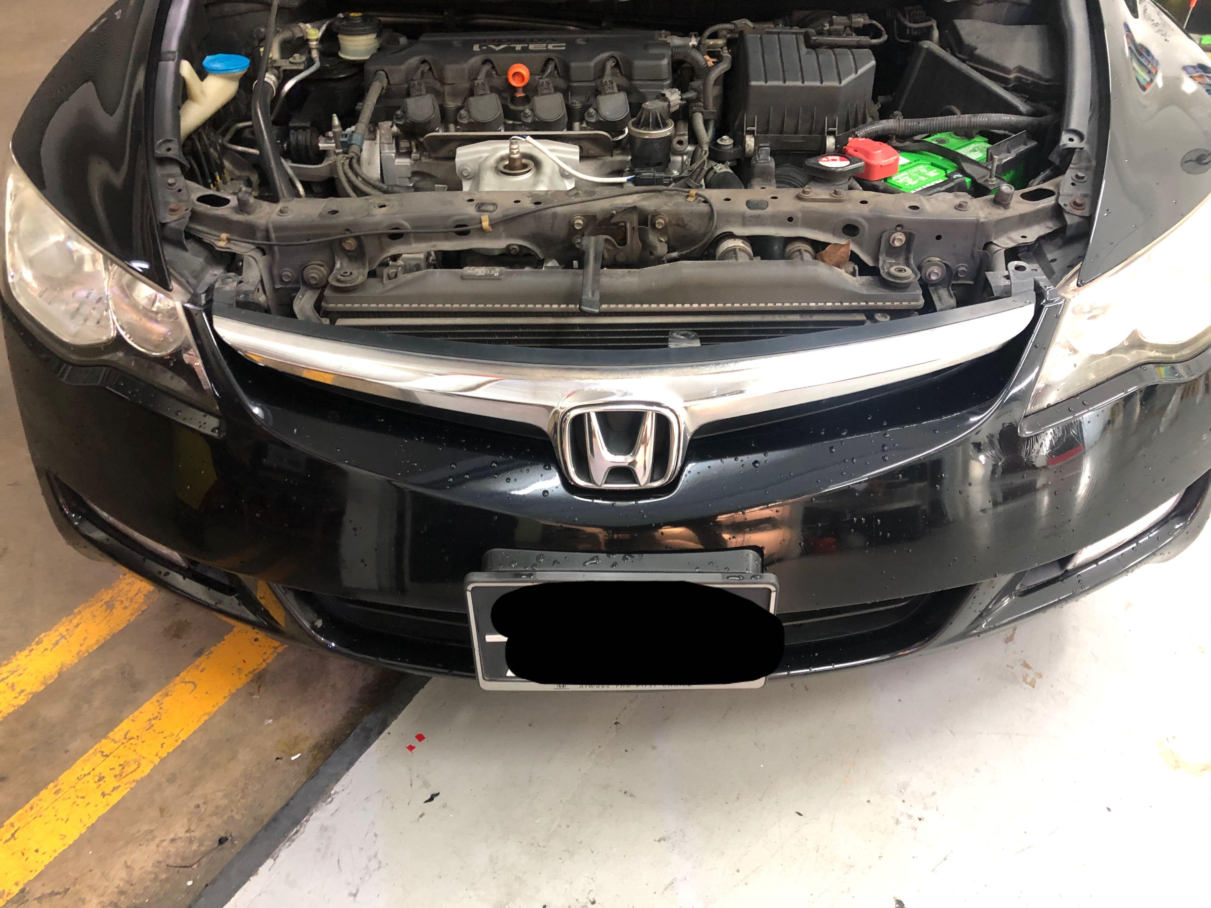 Honda Civic FD front grill sticker wrap, Car Accessories, Accessories ...