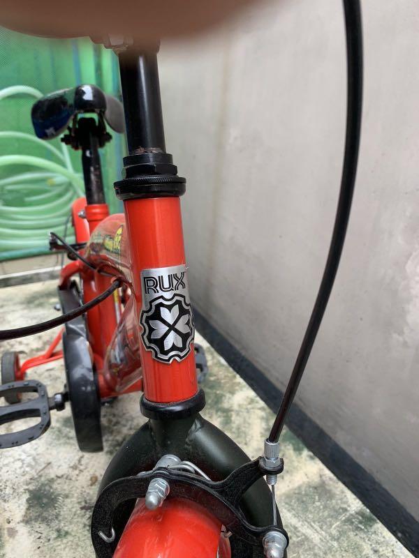 RUX brand Lightning McQueen Bike with FREE elbow pads and knee pads ...