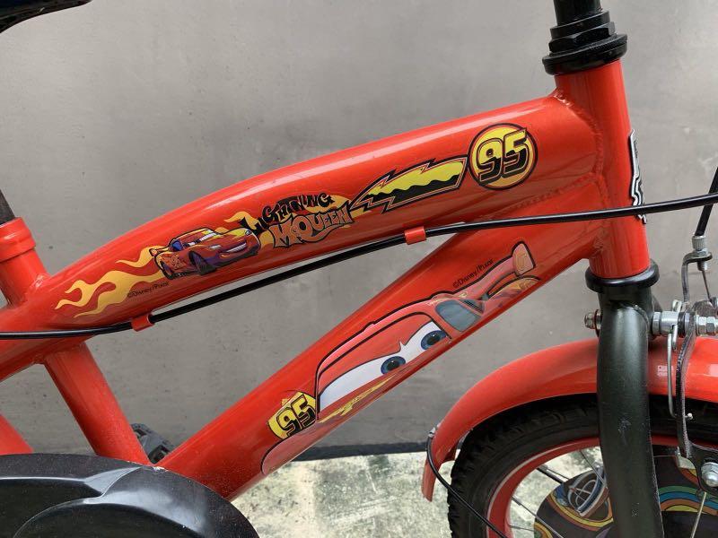 RUX brand Lightning McQueen Bike with FREE elbow pads and knee pads ...