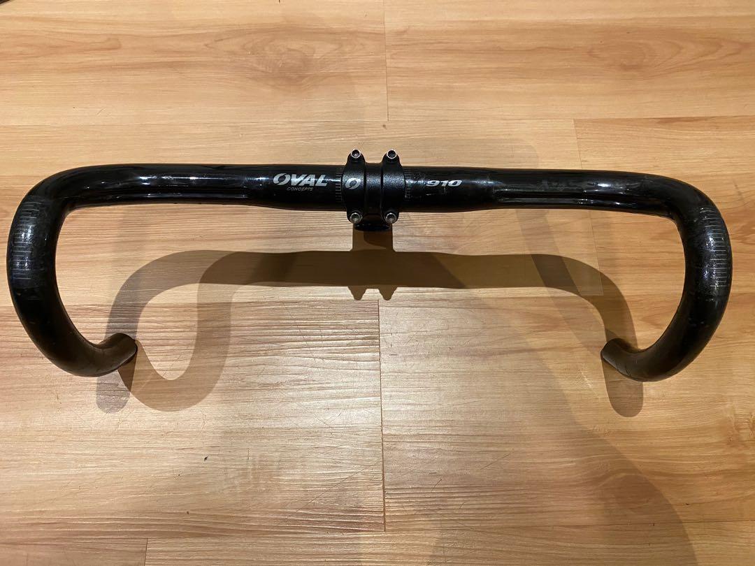 Oval Concepts Carbon Road Handlebar with Stem, Sports Equipment ...
