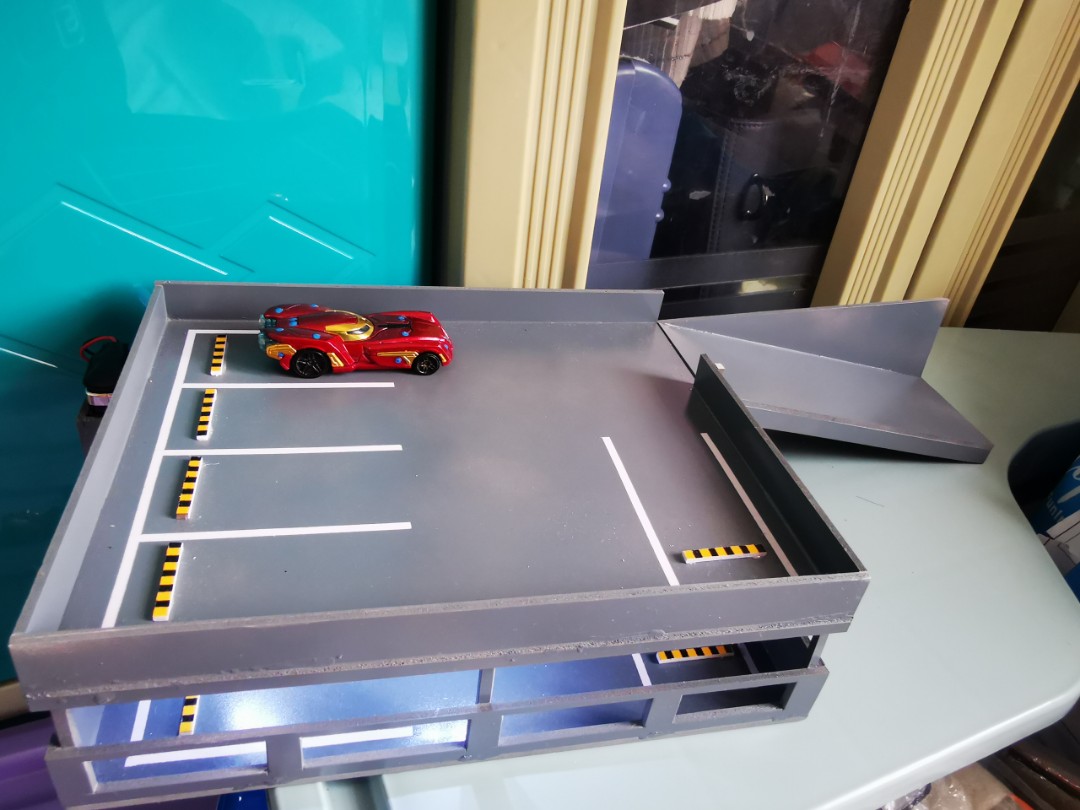 Parking Garage Diorama with Ironman Hotwheels Car, Hobbies & Toys, Toys ...
