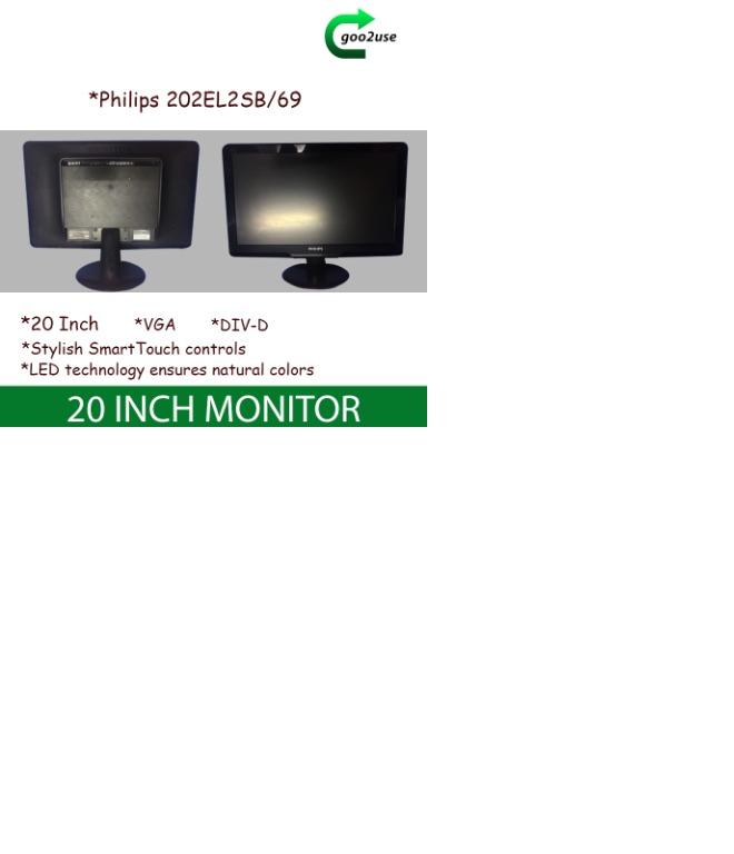 Philips 20 inch monitor 202EL2SB/69, Computers & Tech, Parts ...