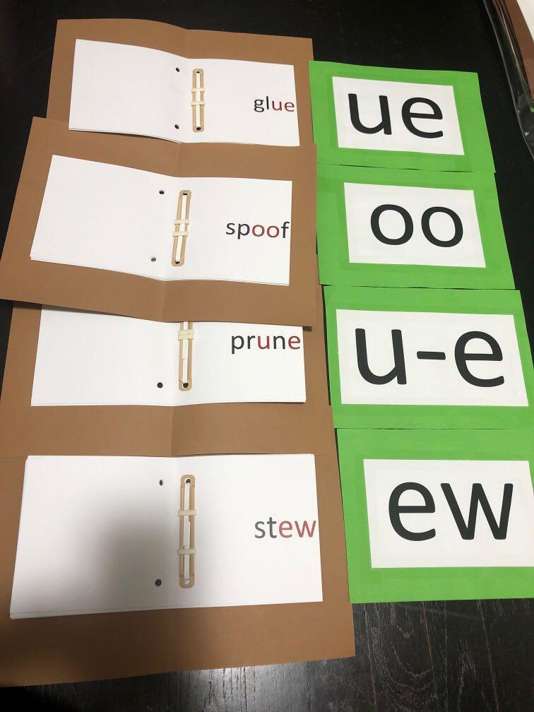 Pre-loved Montessori reading folders, Everything Else on Carousell