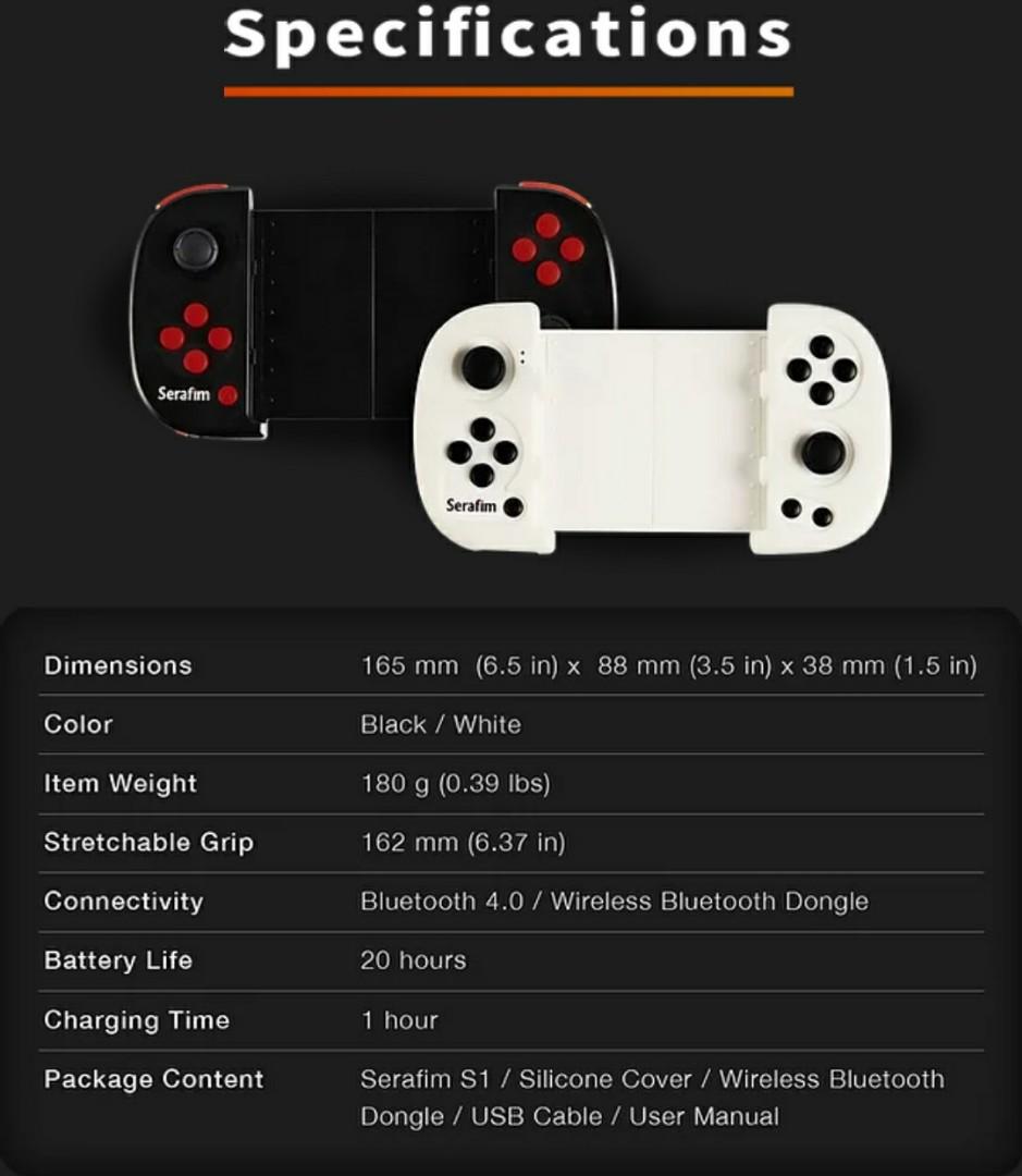 Serafim S1｜Bluetooth Gaming Controller for Android, Switch, and Console, Video Gaming, Gaming ...
