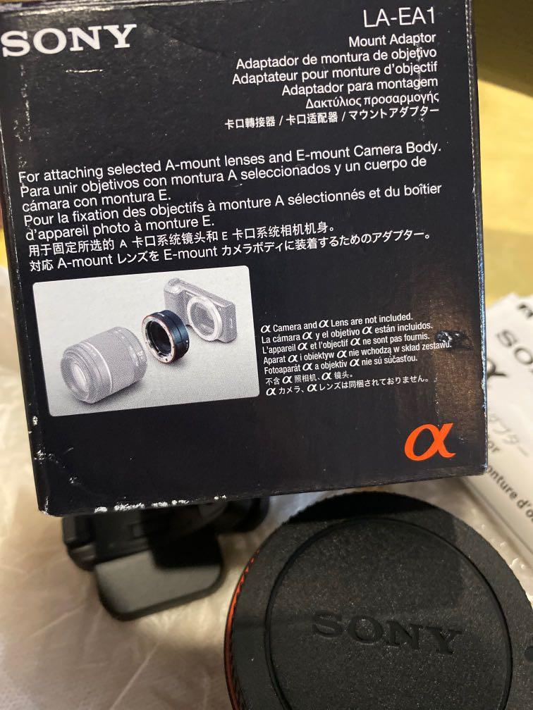 Sony Camera Mount Adaptor E-Mount LA-EA1, Photography, Cameras on Carousell