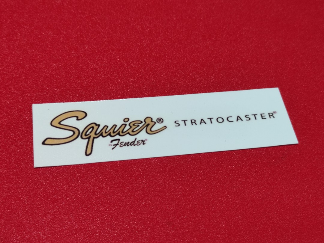 SQUIER STRATOCASTER BY FENDER WATERSLIDE GUITAR DECAL, Hobbies & Toys ...