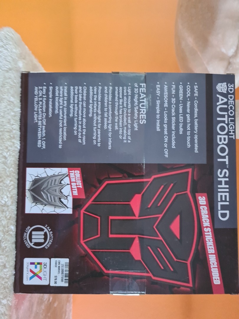 Transformers 3D deco light autobot shield, Hobbies & Toys, Toys & Games ...