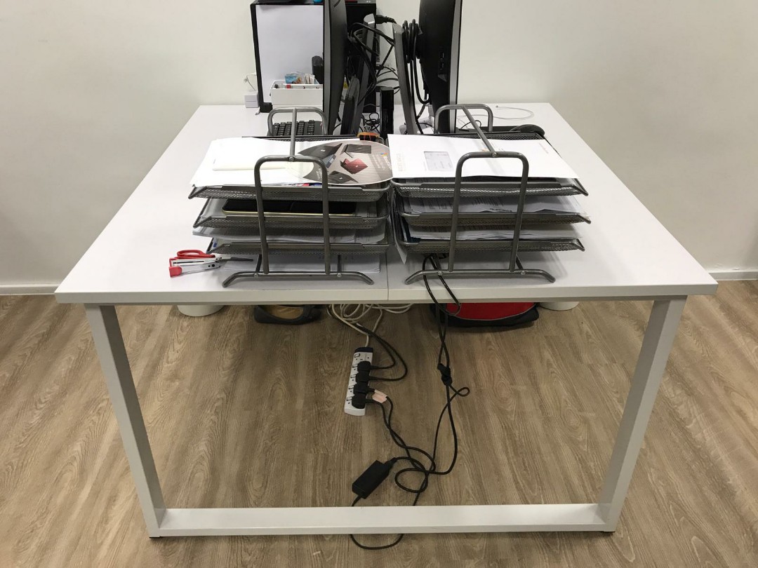 Two seater computer table, Furniture & Home Living, Furniture, Tables ...