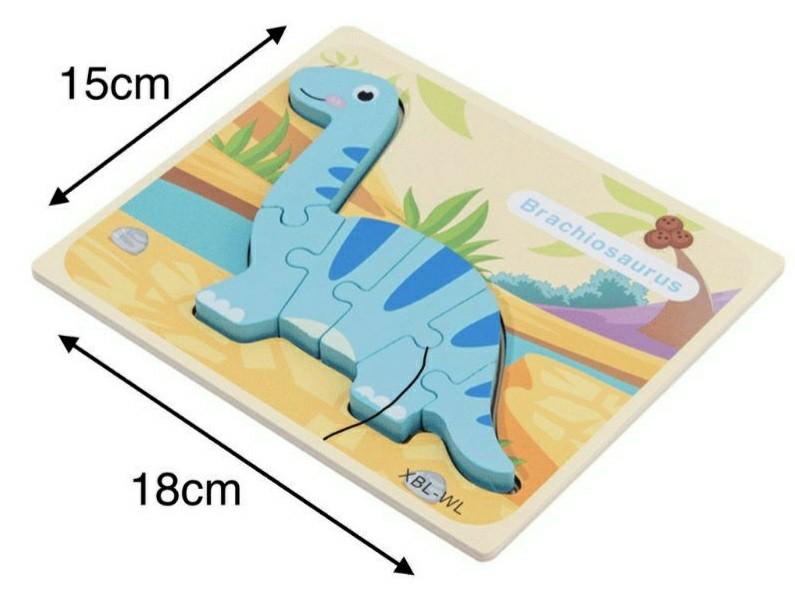 Wooden Jigsaw Puzzle Dinosaur Design Corythosaurus Oviraptor ...