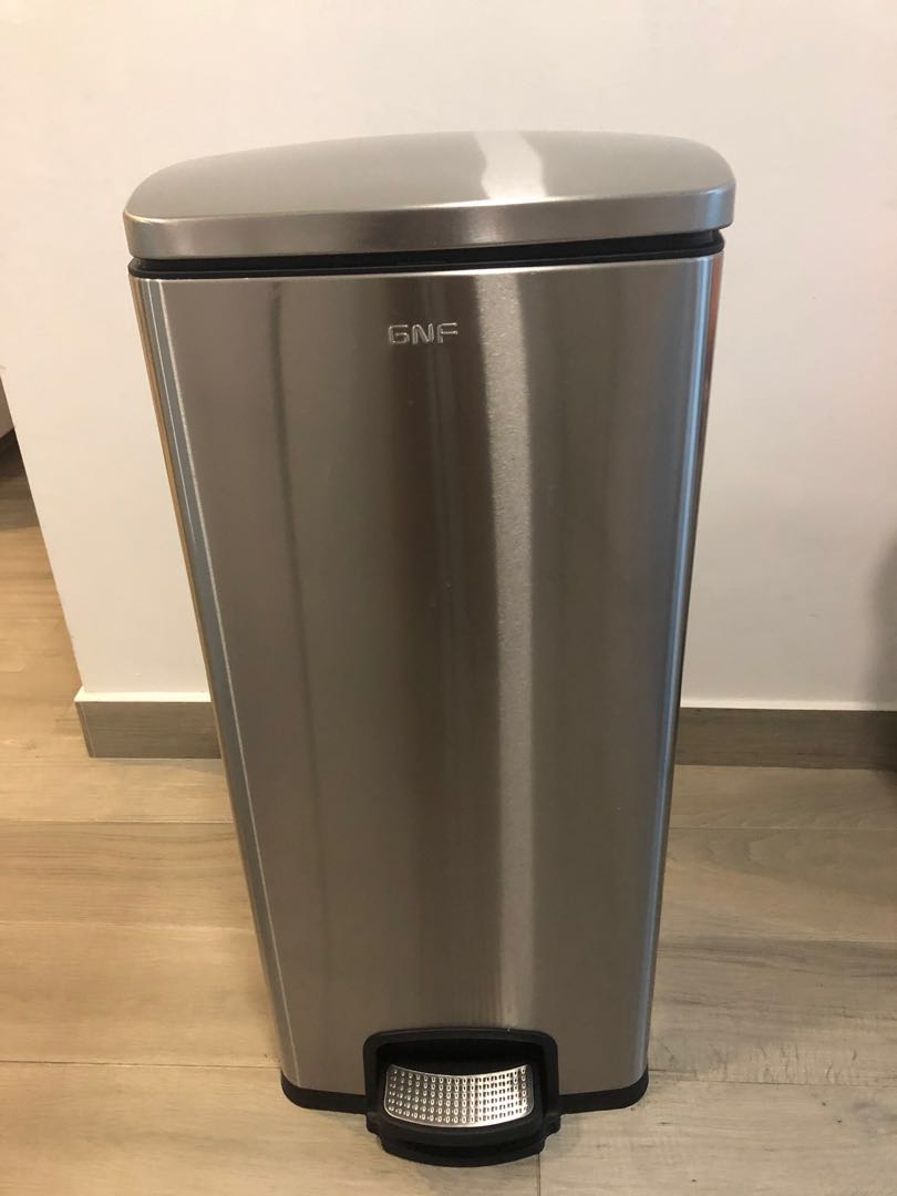 30l stainless steel dustbin, Furniture & Home Living, Cleaning ...
