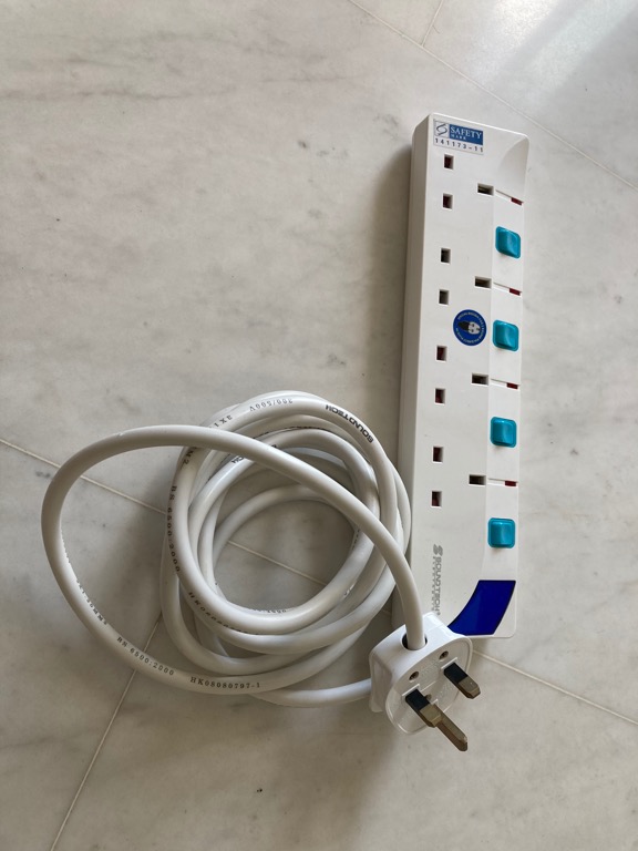 4-socket extension board, TV & Home Appliances, Electrical, Adaptors ...