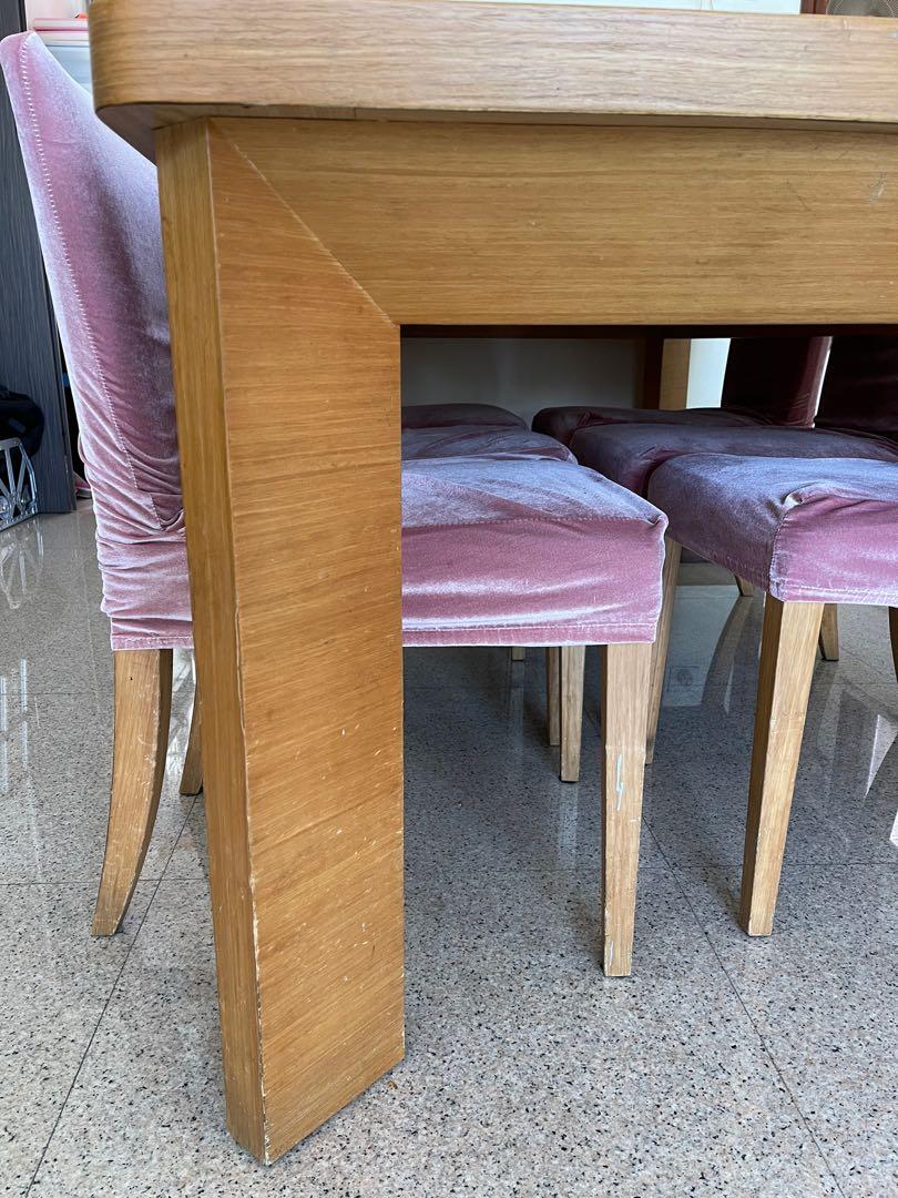 8 pax dining table with 8 chairs, Furniture & Home Living, Furniture ...