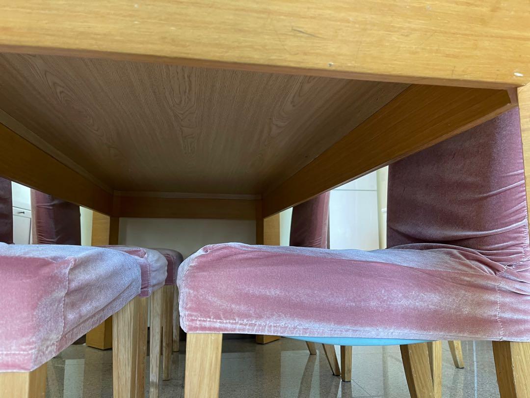 8 pax dining table with 8 chairs, Furniture & Home Living, Furniture ...