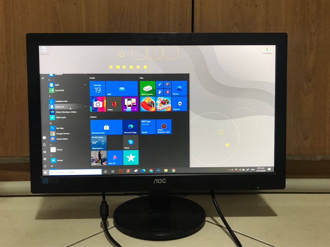 AOC M2060SWD 20” LED Monitor, Computers & Tech, Parts & Accessories ...