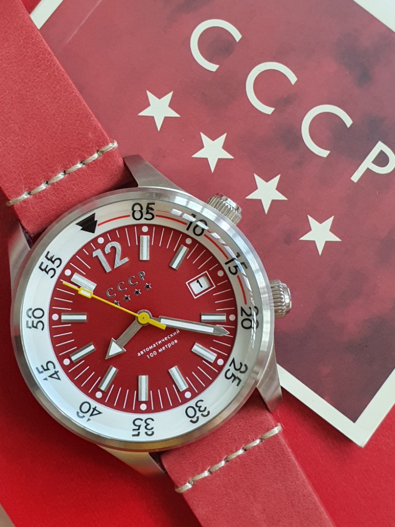 CCCP Black Sea Automatic Watch Red Compressor (NH35 Seiko movement ...