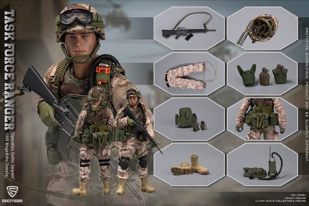 Crazy Figure - LW001 - 1:12 Scale Figure - Chalk Leader 75th Ranger ...