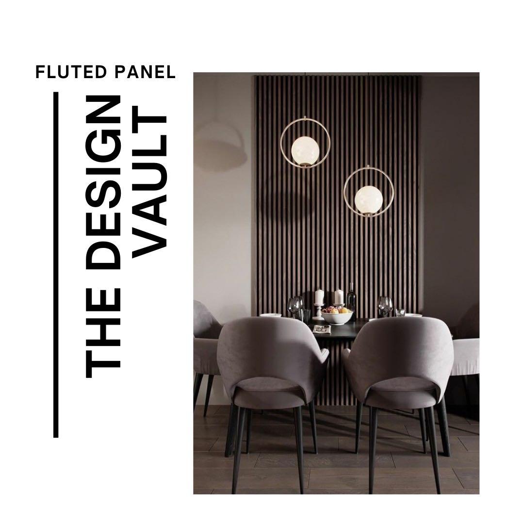 Design Vault™️ - Room Divider Wall Partition Wooden Fluted Panel ...