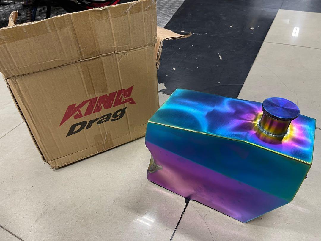 FUEL TANK AEROX / NVX155 8 LITRE KING DRAG STAINLESS STEEL EXTRA SIZE ...