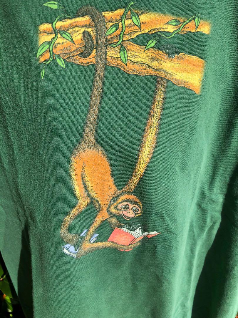 Hanes monkey vintage cartoon, Men's Fashion, Tops & Sets, Tshirts ...