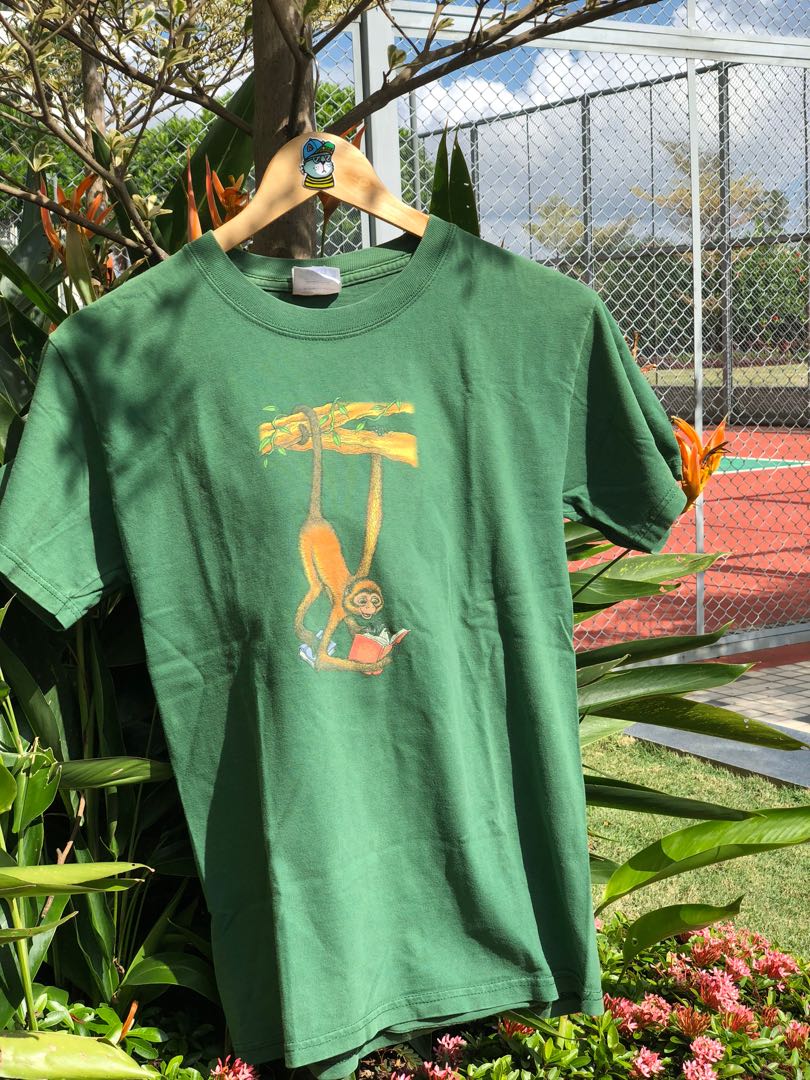 Hanes monkey vintage cartoon, Men's Fashion, Tops & Sets, Tshirts ...