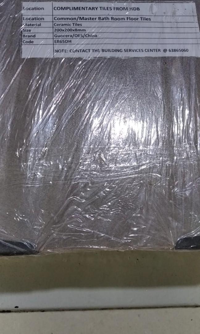 Hdb bto bathroom tiles grey 5pc, Everything Else on Carousell