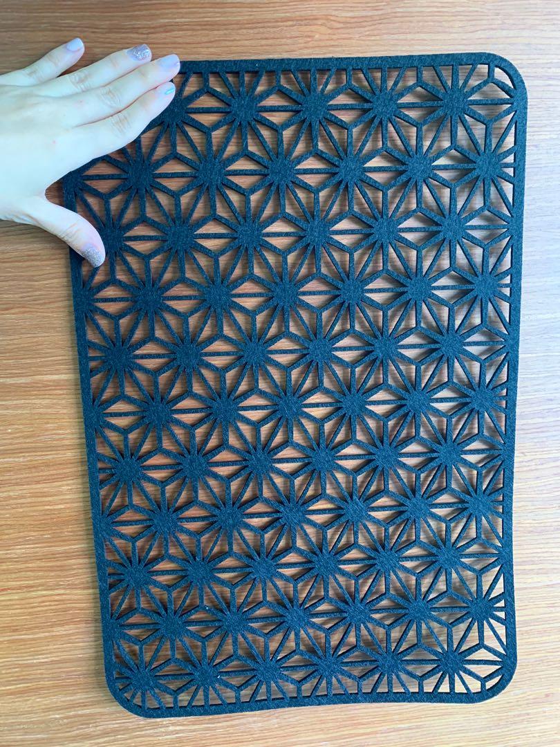 Hooga Laser cut Origami Felt Placemats, Furniture & Home Living, Home ...