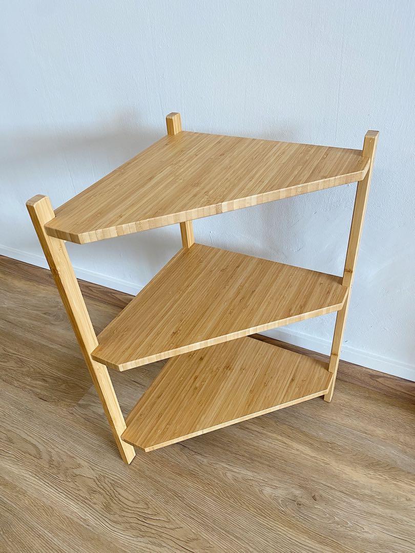 Ikea Ragrund bamboo corner shelf, Furniture & Home Living, Furniture ...