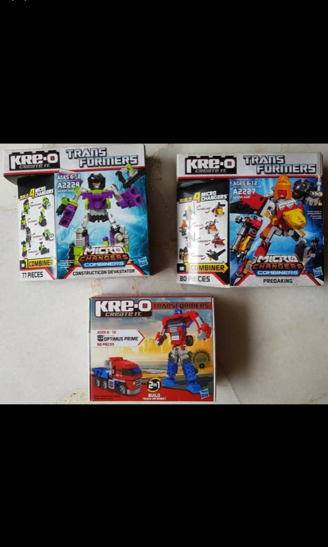 KRE-O Bricks - TRANSFORMERS PREDAKING, CONSTRUCTION DEVASTATOR ...