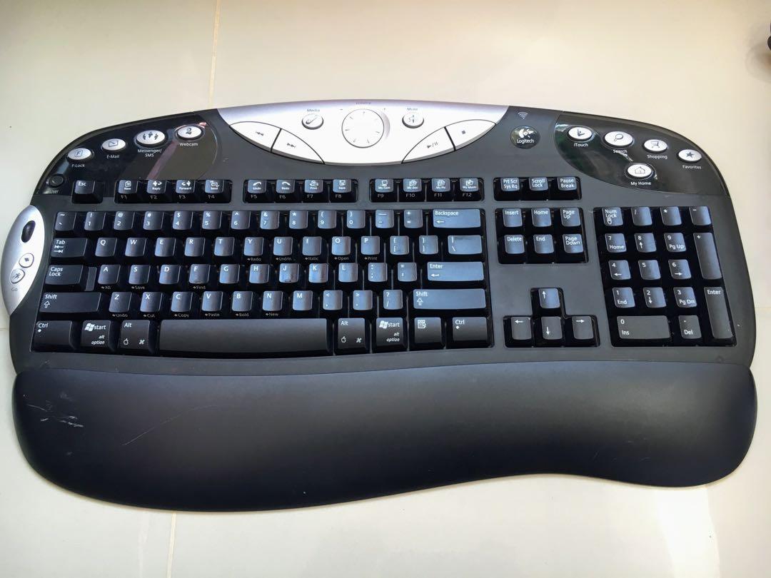 Logitech cordless keyboard and mouse 電腦科技 電腦周邊及配件 電腦滑鼠及相關產品 Carousell