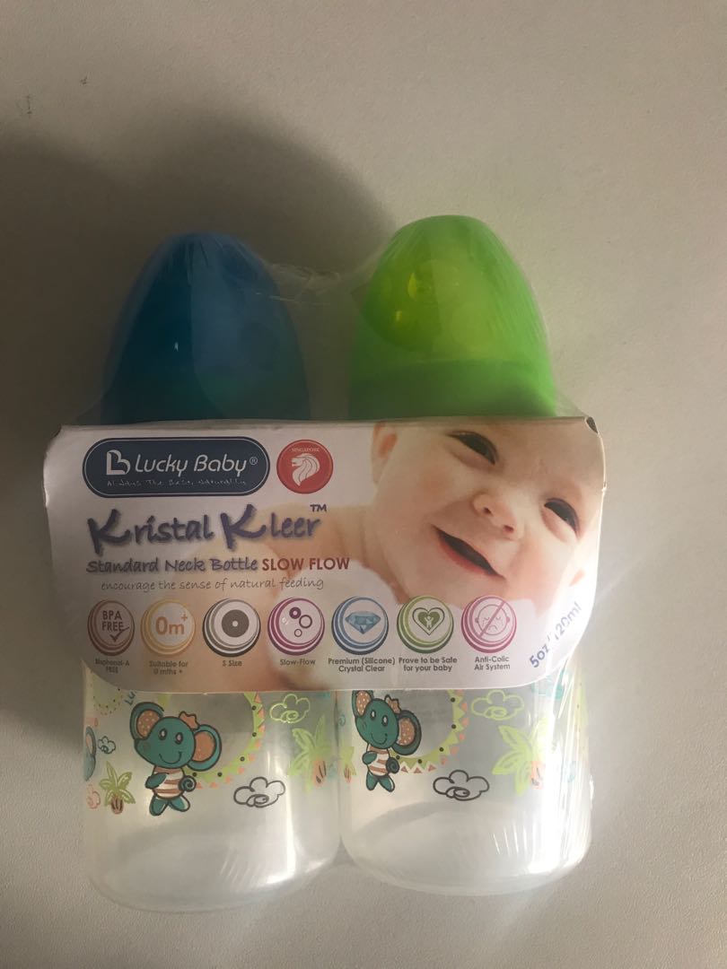Lucky baby Milk bottle 120ml, Babies & Kids, Nursing & Feeding ...
