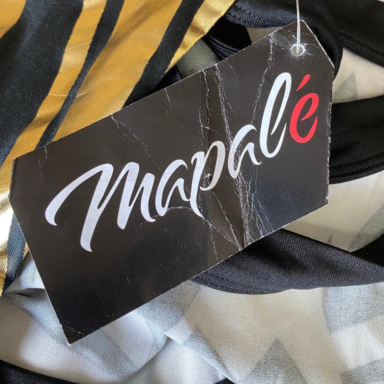 Mapale Black Gold Sexy Back Dress, Women's Fashion, Dresses & Sets ...