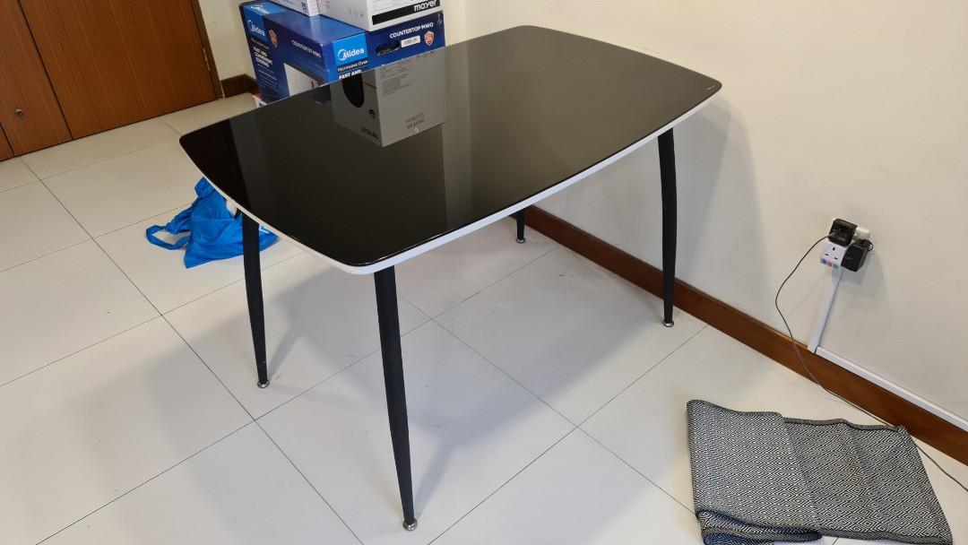 Minimalist Modern Design 4 Seater Dining Table, Furniture & Home Living ...