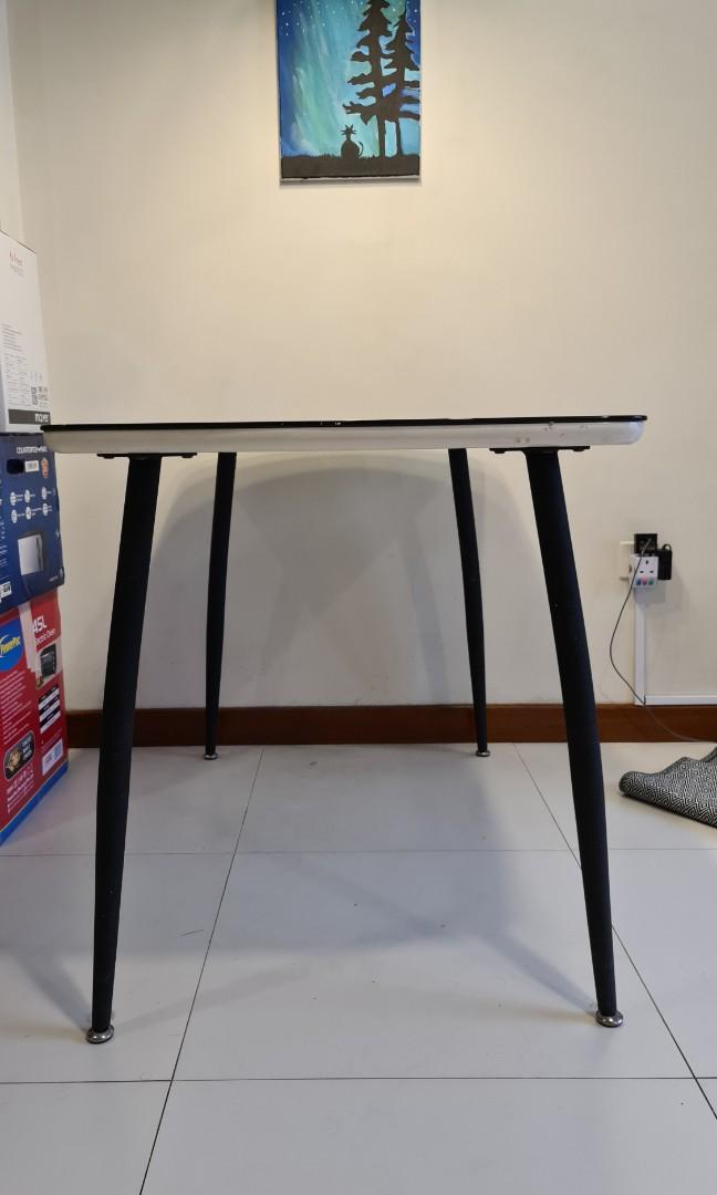 Minimalist Modern Design 4 Seater Dining Table, Furniture & Home Living ...