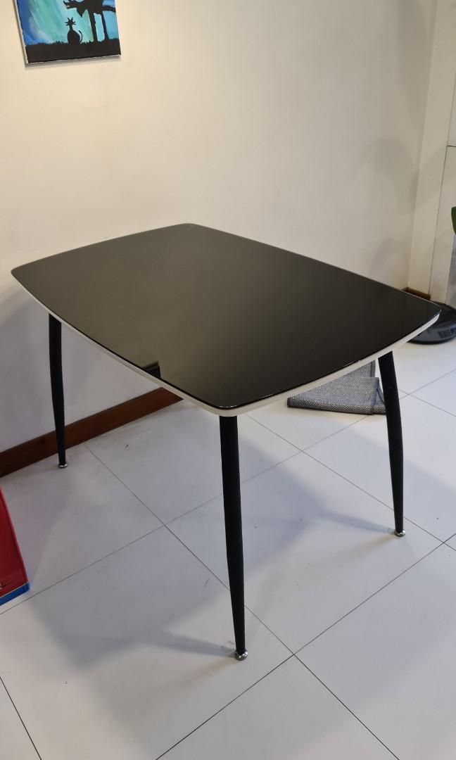 Minimalist Modern Design 4 Seater Dining Table, Furniture & Home Living ...