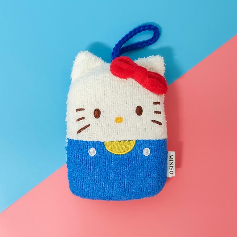 Miniso x Sanrio Shower Sponge Puff and Body Scrubber Hello Kitty ...