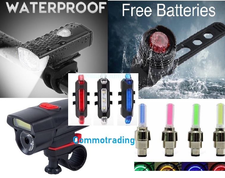 New bike bicycle PMD MTB front light tail light valve light bell from ...