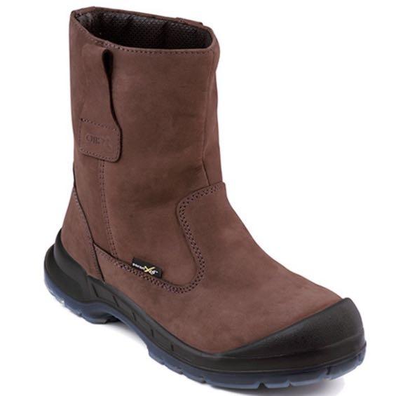 OTTER safety boots OWT805KW-high cut dark brown uk10, Men's Fashion ...